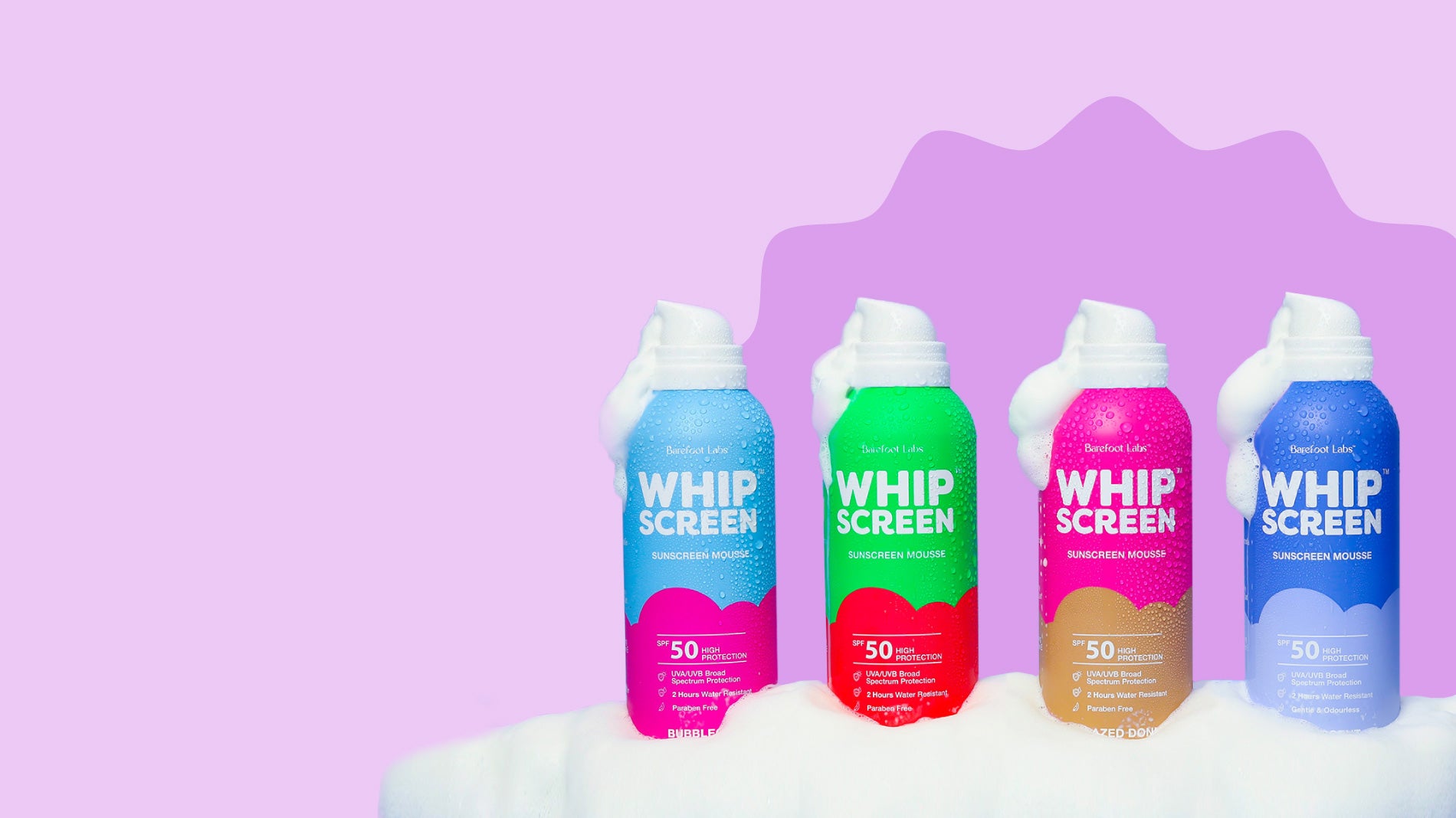 WhipScreen™ SPF50 Sunscreen Mousse by Barefoot Labs