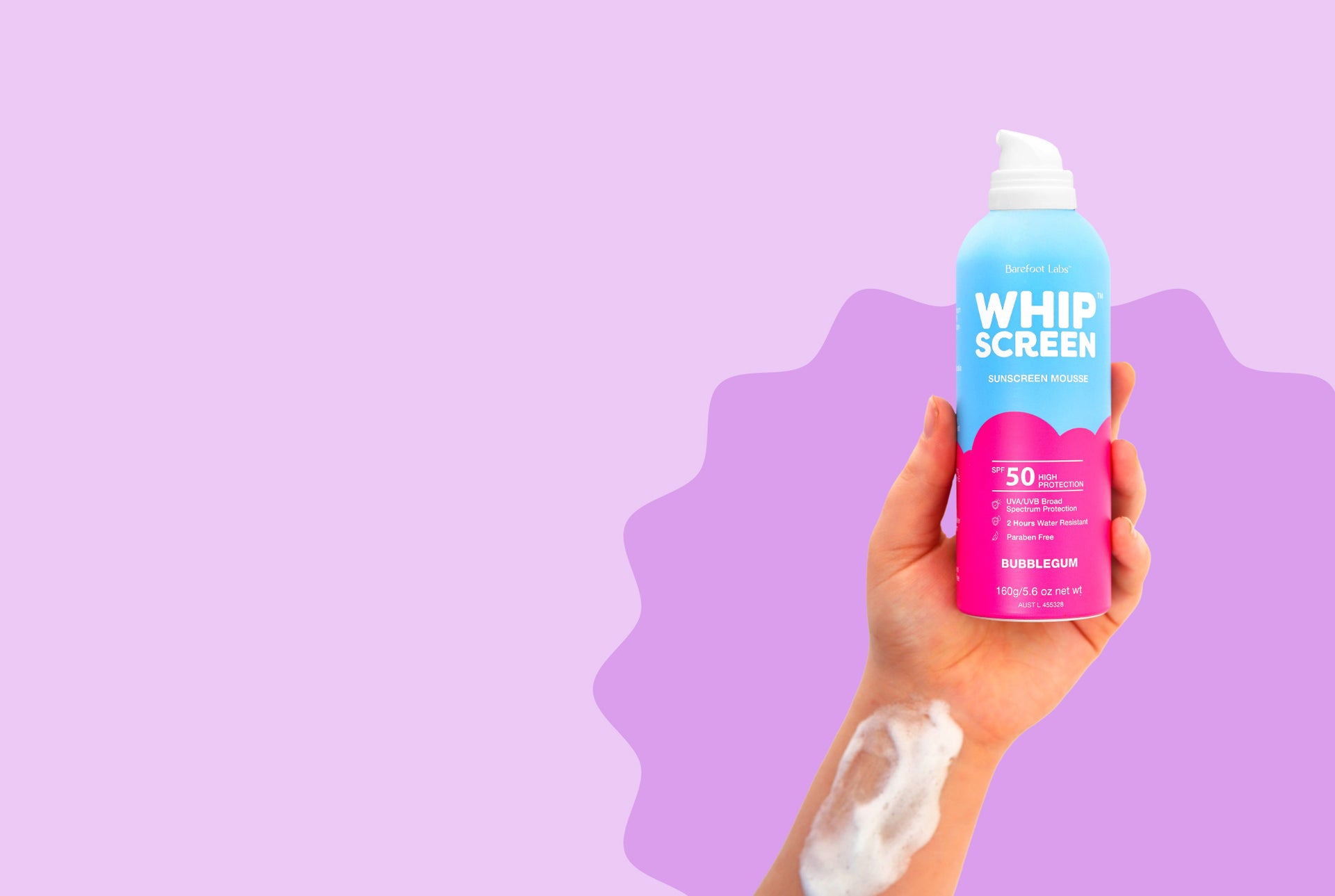WhipScreen™ SPF50 Sunscreen Mousse by Barefoot Labs